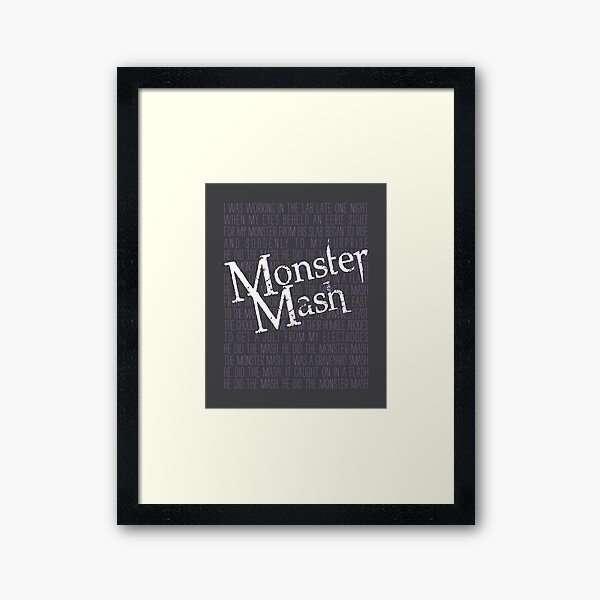 "Monster Mash Lyrics - Halloween Song" Framed Art Print for Sale by ...
