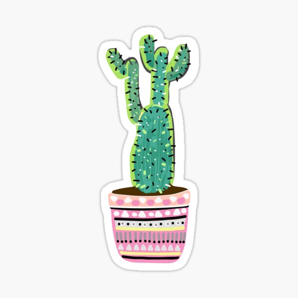 "Cacti Love Pink" Sticker for Sale by muktalata-barua | Redbubble