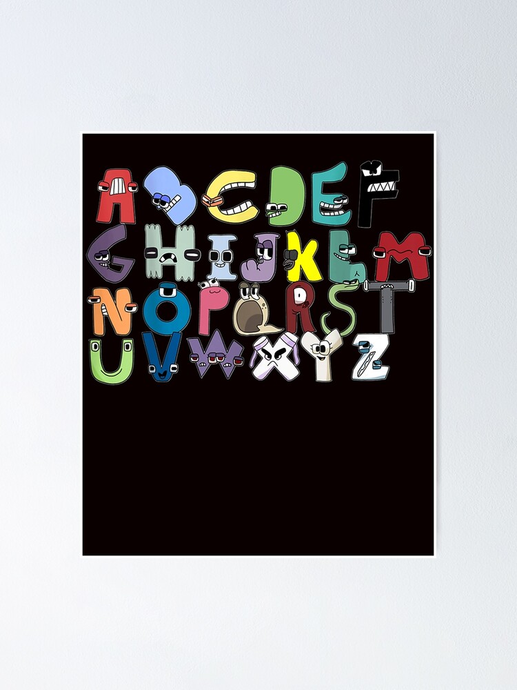 "Villain Letter Abc Costume Boys Matching Evil Alphabet Lore" Poster ...