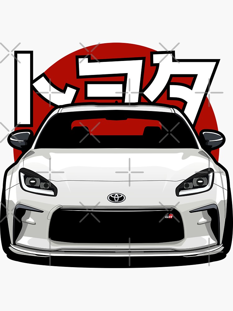 "Toyota GR86 Halo White" Sticker for Sale by IssKa | Redbubble