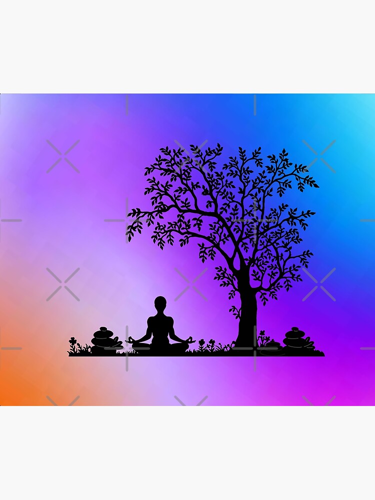 "Zen - Meditation Under A Tree COLOR" Poster for Sale by byOlliart ...