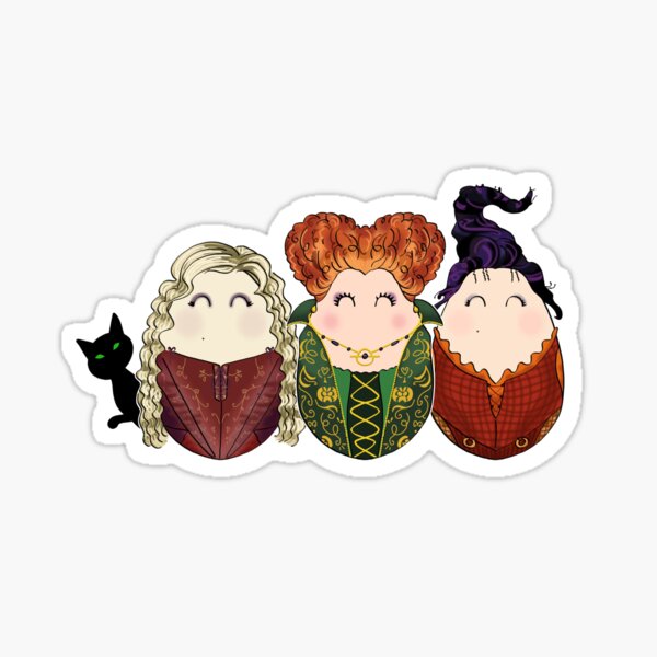 "The Tiggle Sanderson Sisters" Sticker by LaurasLovelies | Redbubble
