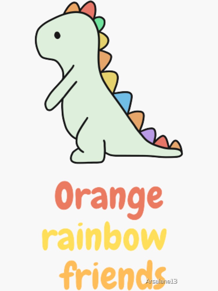 "Orange rainbow friends costume " Sticker for Sale by Arsalane13 ...