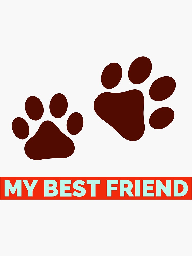 "My best Friend Labrador Retriever, cute lab paws" Sticker for Sale by ...