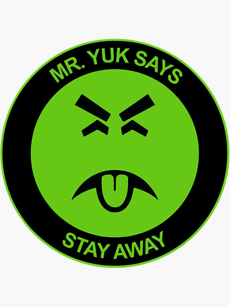 "Mr. Yuk 70s Pop Culture" Sticker for Sale by Ruthoblejftn | Redbubble