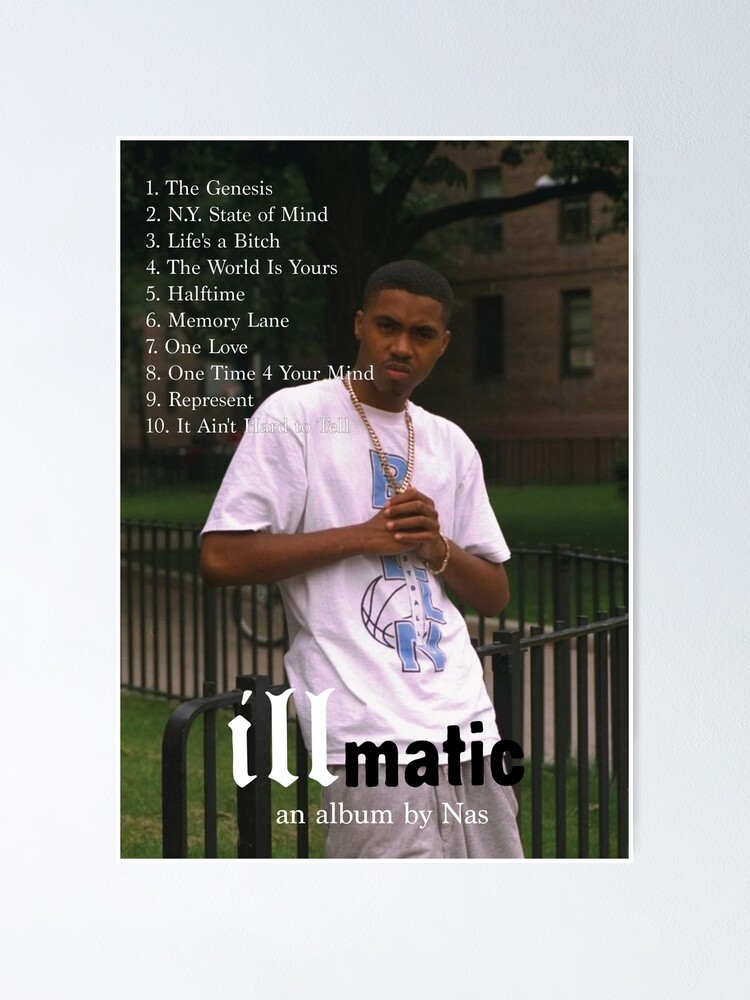 "illmatic nas | poster | tracklist" Poster for Sale by zivad23 | Redbubble