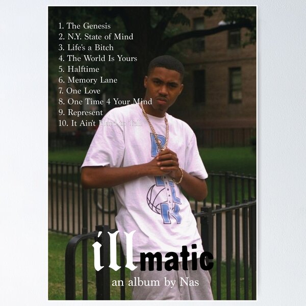 "illmatic nas | poster | tracklist" Poster for Sale by zivad23 | Redbubble