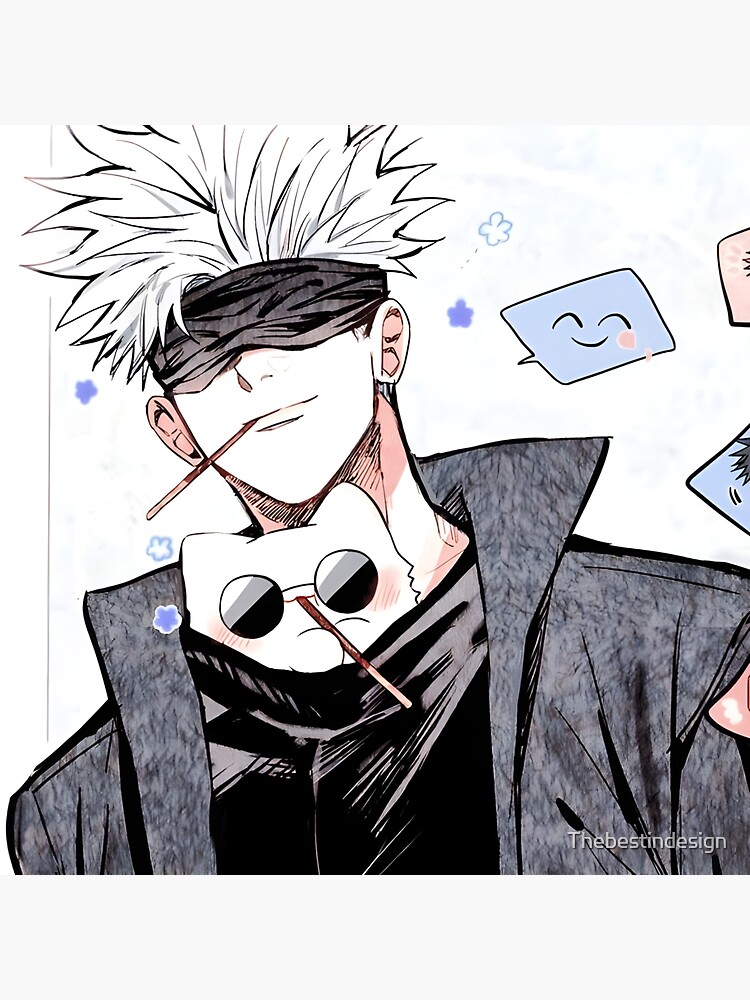 "gogo satoru" Sticker for Sale by Thebestindesign | Redbubble