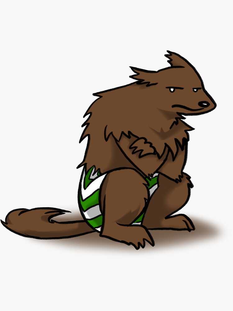 "The Lazy Werewolf-just Harry-cranky" Sticker for Sale by JMathewsBooks ...