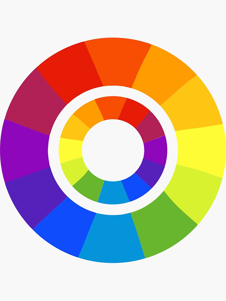 "Color Wheel Palette Pattern Paint Painter Art Teacher" Sticker for ...
