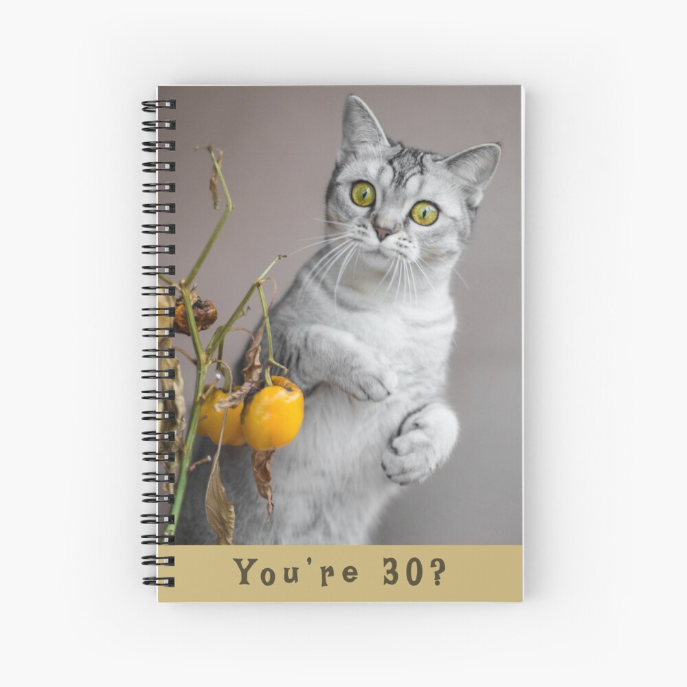 "Funny Cat Happy 30th Birthday - You're 30?" Greeting Card for Sale by ...