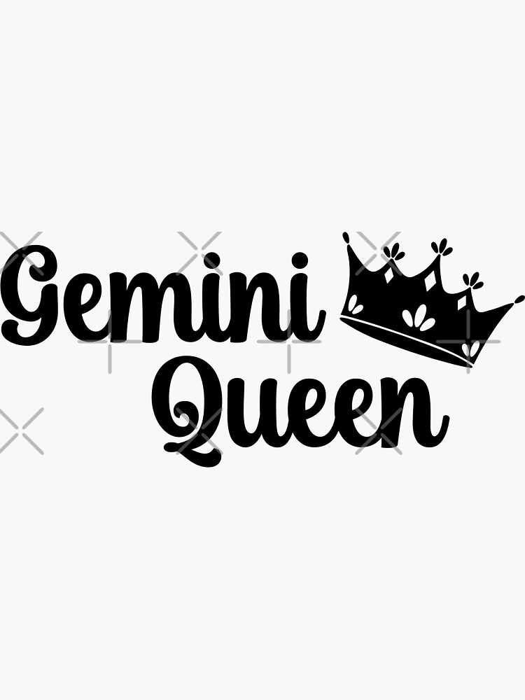 "Gemini Queen" Sticker for Sale by MyStarSign | Redbubble