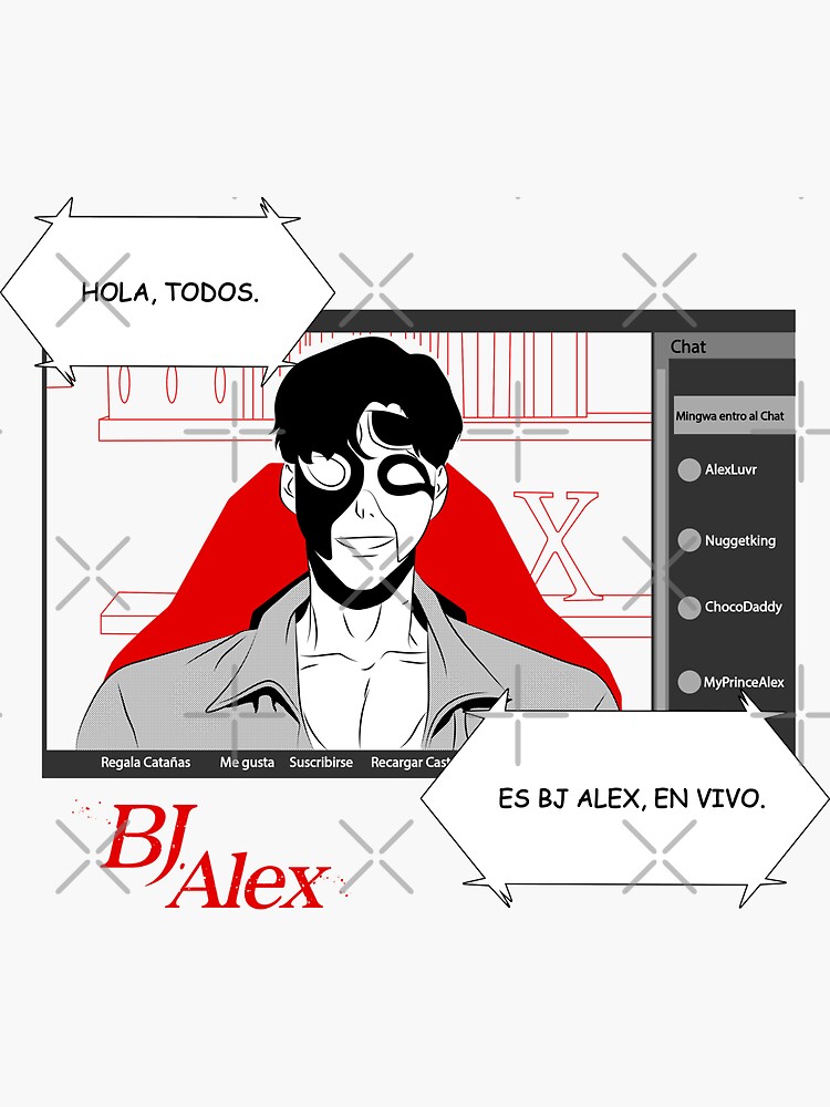 "bj alex" Sticker for Sale by Luckygeek | Redbubble