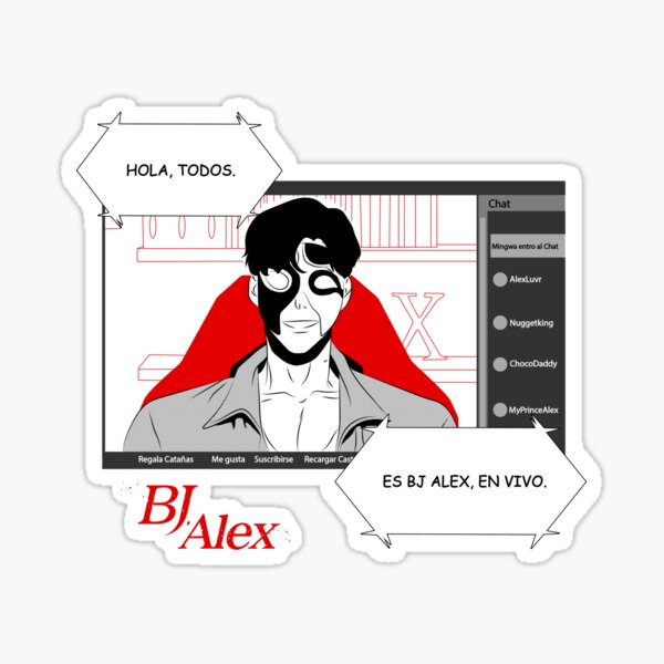 "bj alex" Sticker for Sale by Luckygeek | Redbubble