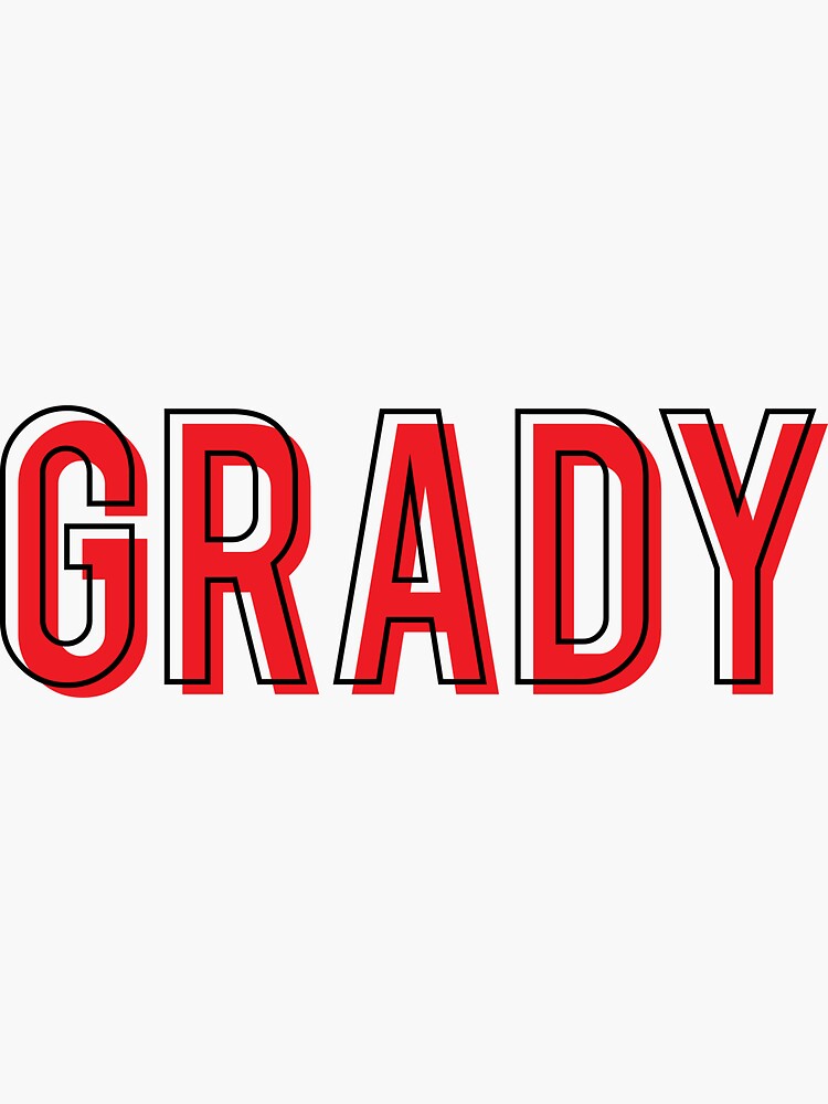 "grady" Sticker for Sale by cgidesign | Redbubble