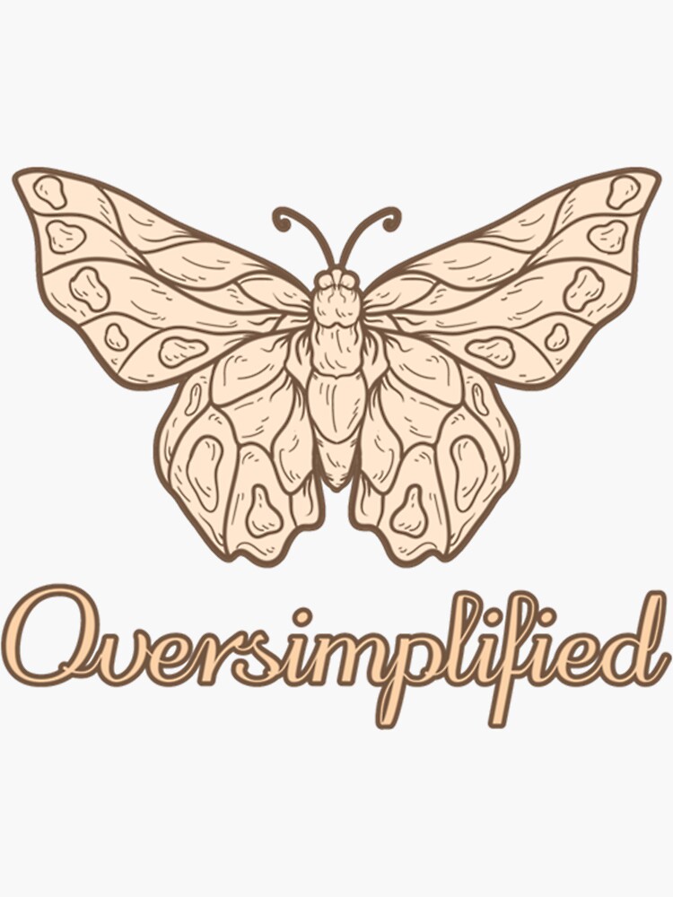 "oversimplified " Sticker for Sale by EVGENIAPopova | Redbubble