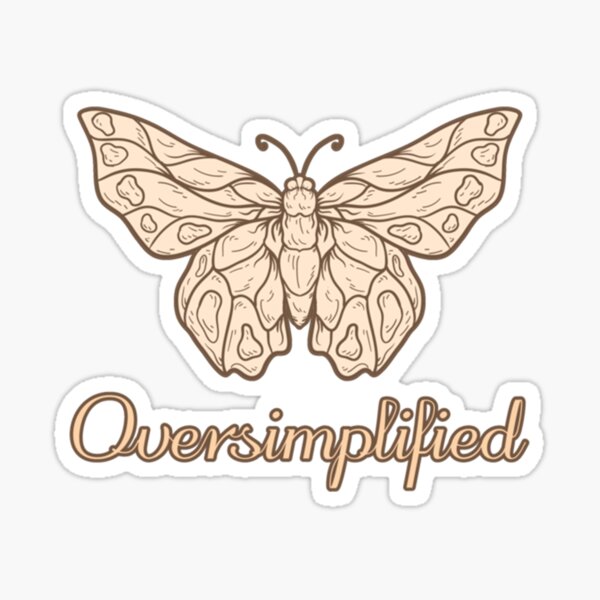 "oversimplified " Sticker for Sale by EVGENIAPopova | Redbubble