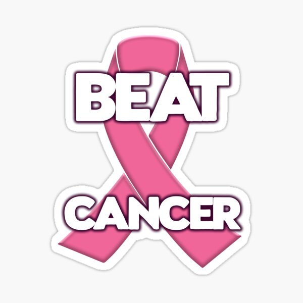 "Beat Cancer! Breast Cancer Ribbon" Sticker for Sale by DefayDesigns ...