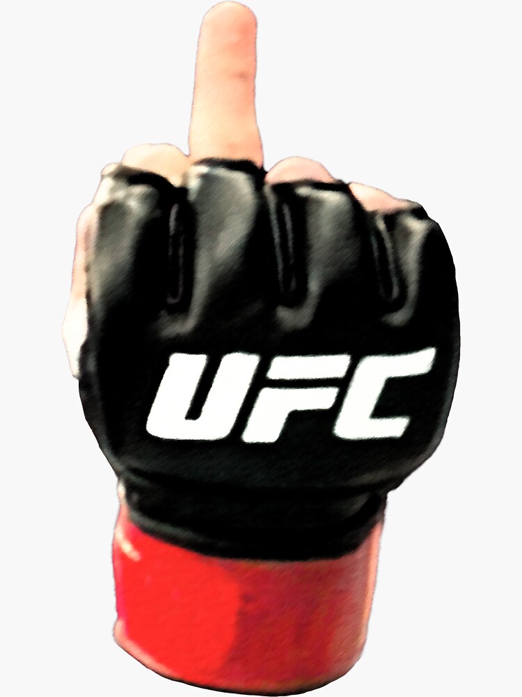 "UFC gloves Flipping off UFC Red Gloves UFC" Sticker for Sale by ...