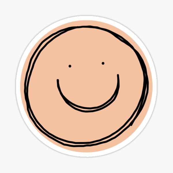 "Circle Happy Face" Sticker for Sale by AI-Creation | Redbubble