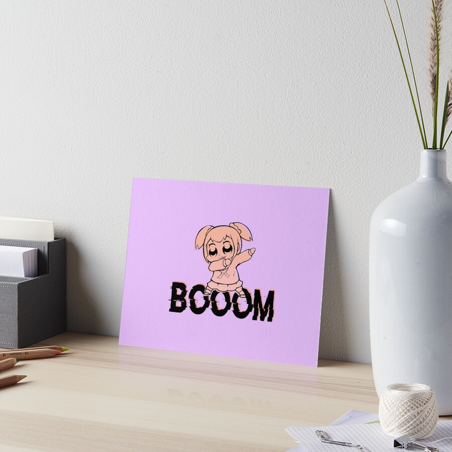 ""BOOOM"!!, Popuko dab design from Pop team epic in black outline ...
