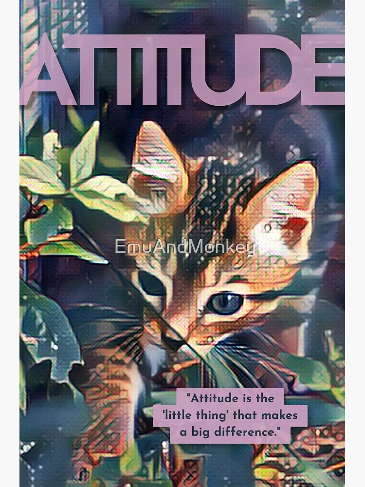 "Cattitude | Attitude Artwork | Purple Aesthetic | Self Discovery ...