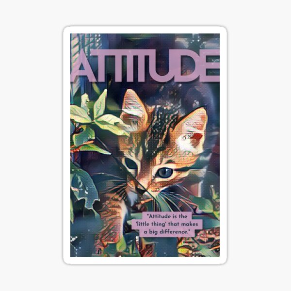 "Cattitude | Attitude Artwork | Purple Aesthetic | Self Discovery ...