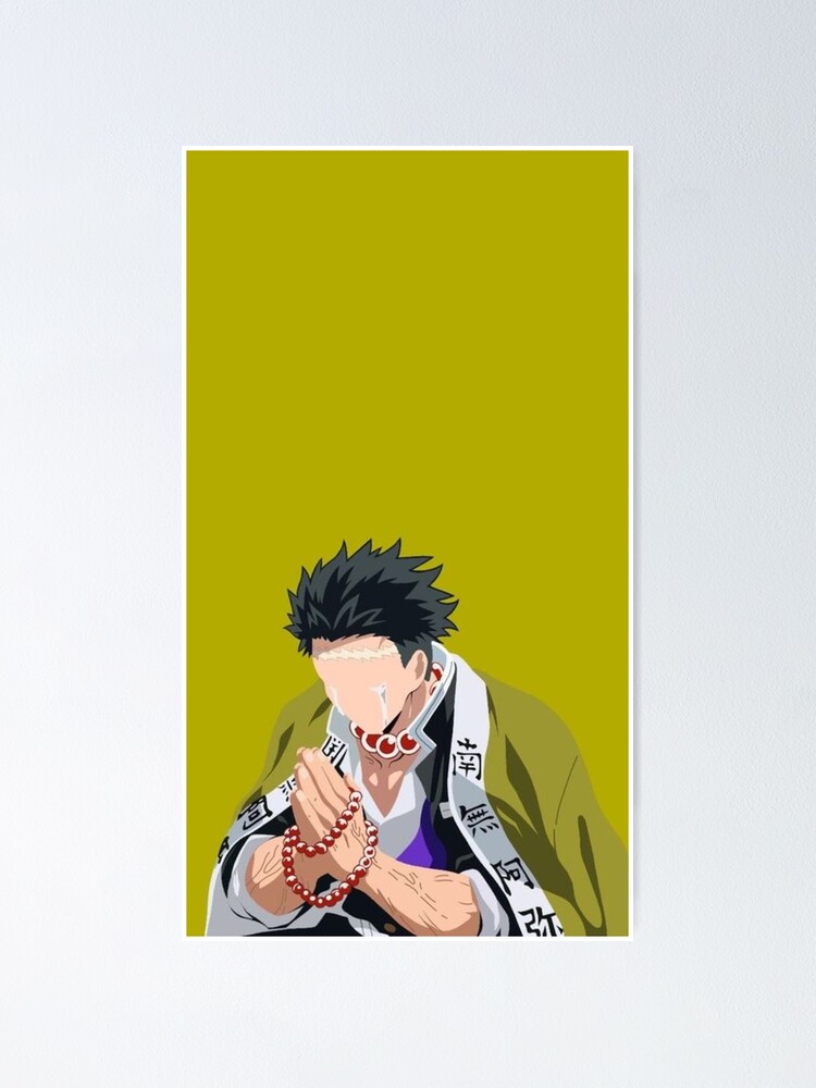 "GYOMEI HIMEJIMA ROCK HACHIRA DEMON SLAYER" Poster for Sale by ...