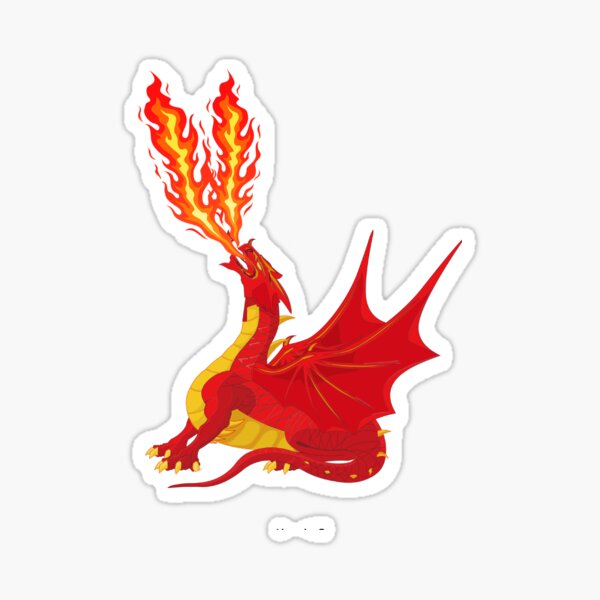 "FIRE BREATHING DRAGON" Sticker for Sale by sailorsam1805 | Redbubble