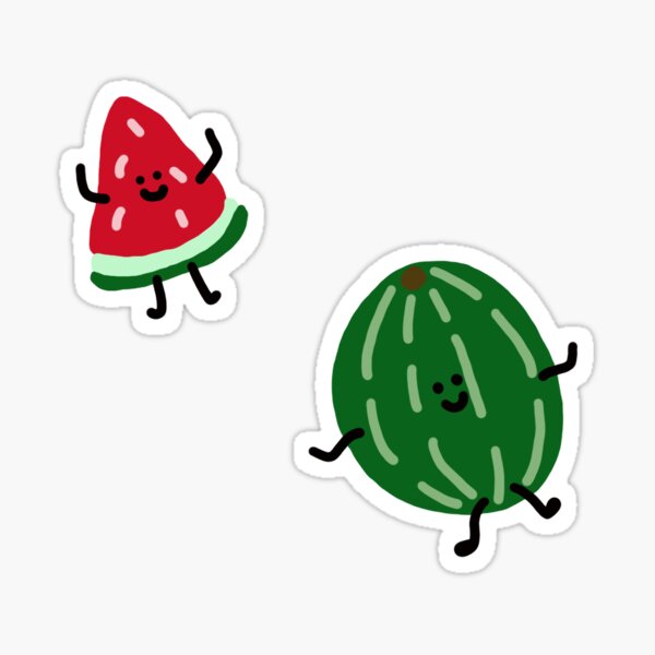 "Cute Watermelon Duo" Sticker for Sale by loopydoodles- | Redbubble