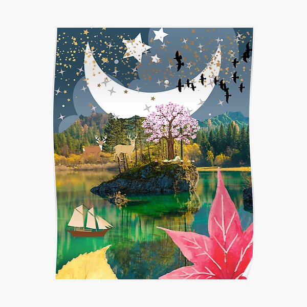 "Starry Night Scenery" Poster for Sale by osirislinette | Redbubble