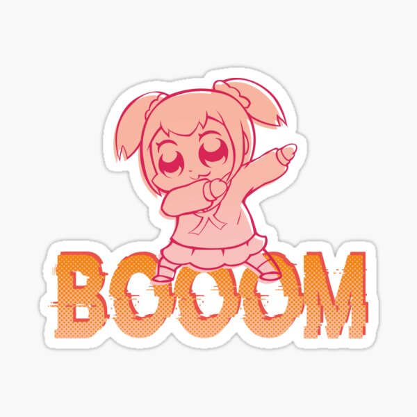 ""BOOOM"!!!, Popuko dab design from Pop team epic in pink and dotted ...