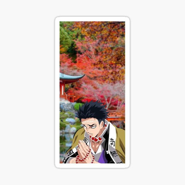"GYOMEI HIMEJIMA ROCK HACHIRA DEMON SLAYER" Sticker for Sale by ...