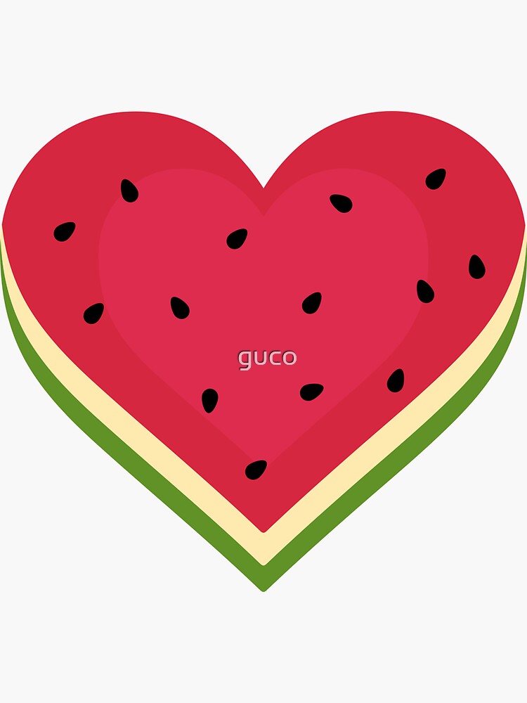 "Watermelon Heart" Sticker for Sale by Kooky-Angie | Redbubble