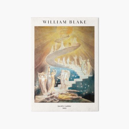 "William Blake - Jacob's Ladder" Art Board Print for Sale by ...