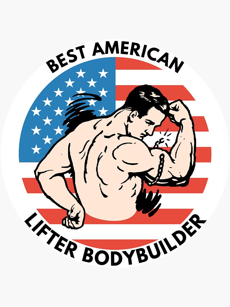 "best american lifter bodybuilder" Sticker for Sale by rightproduct ...