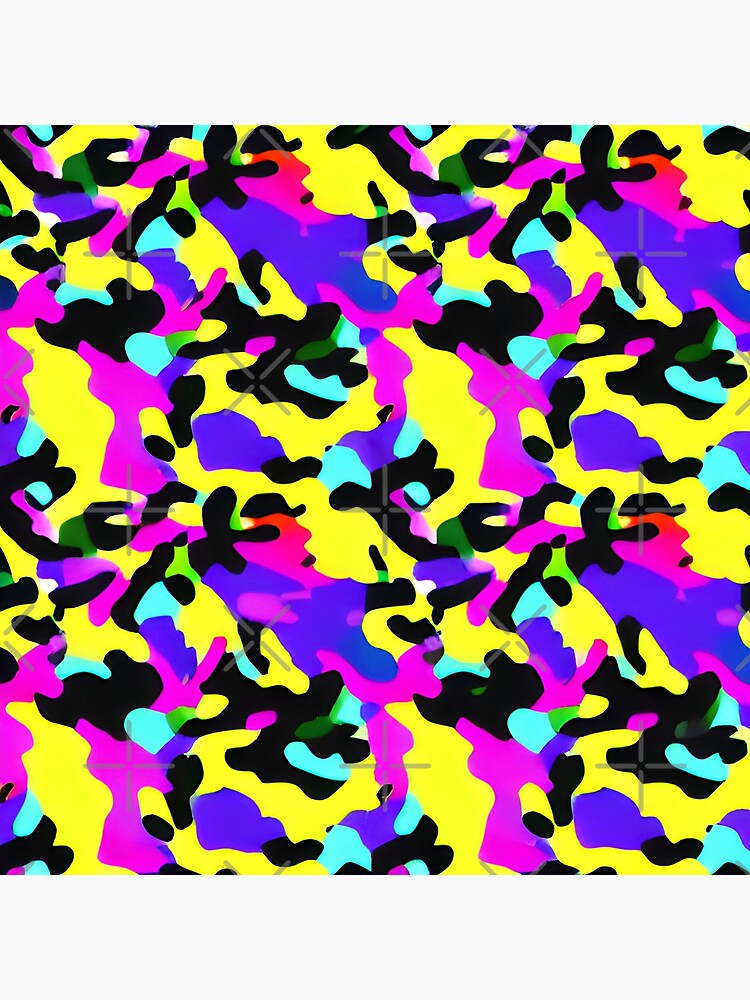 "Neon Bright Colorful Camo Pattern" Poster for Sale by winterswinner | Redbubble