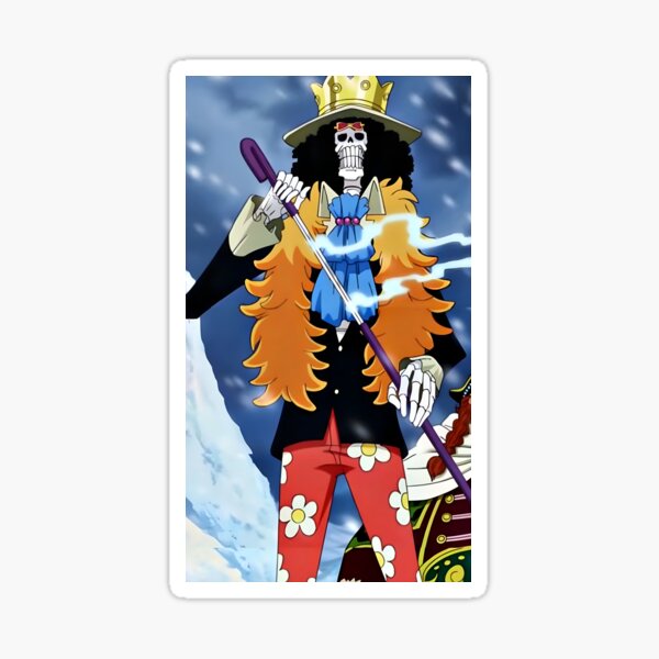 "One Piece Brook " Sticker for Sale by Thebestindesign | Redbubble
