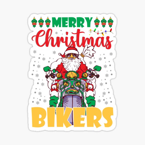 "Christmas Biker Funny Motorcycle Merry Xmas HO HO HO Chopper Santa ...