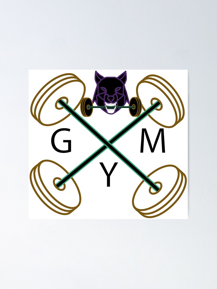 "GYM wolf design" Poster for Sale by Origami-BA | Redbubble