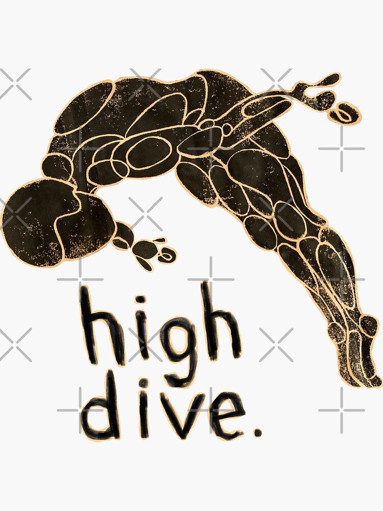 "cliff diver, high diver, springboard diving, high dive" Sticker for ...