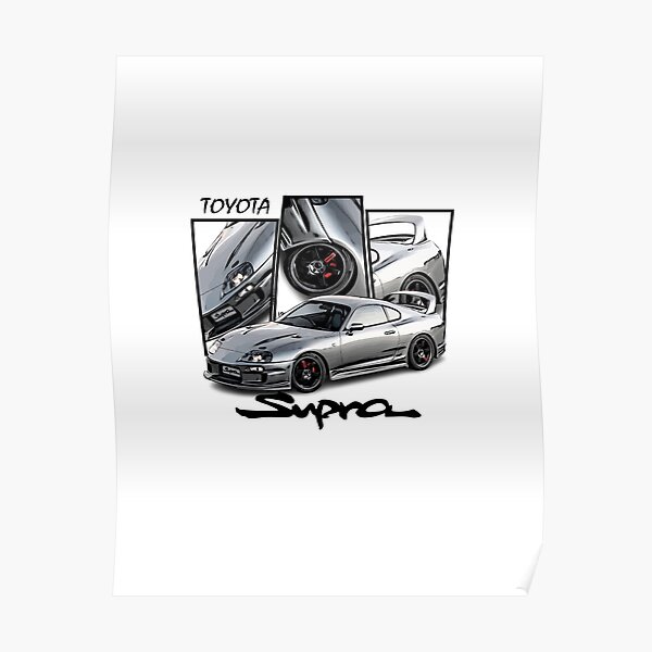 "Toyota Supra MK4, JDM Car" Poster for Sale by T-JD | Redbubble