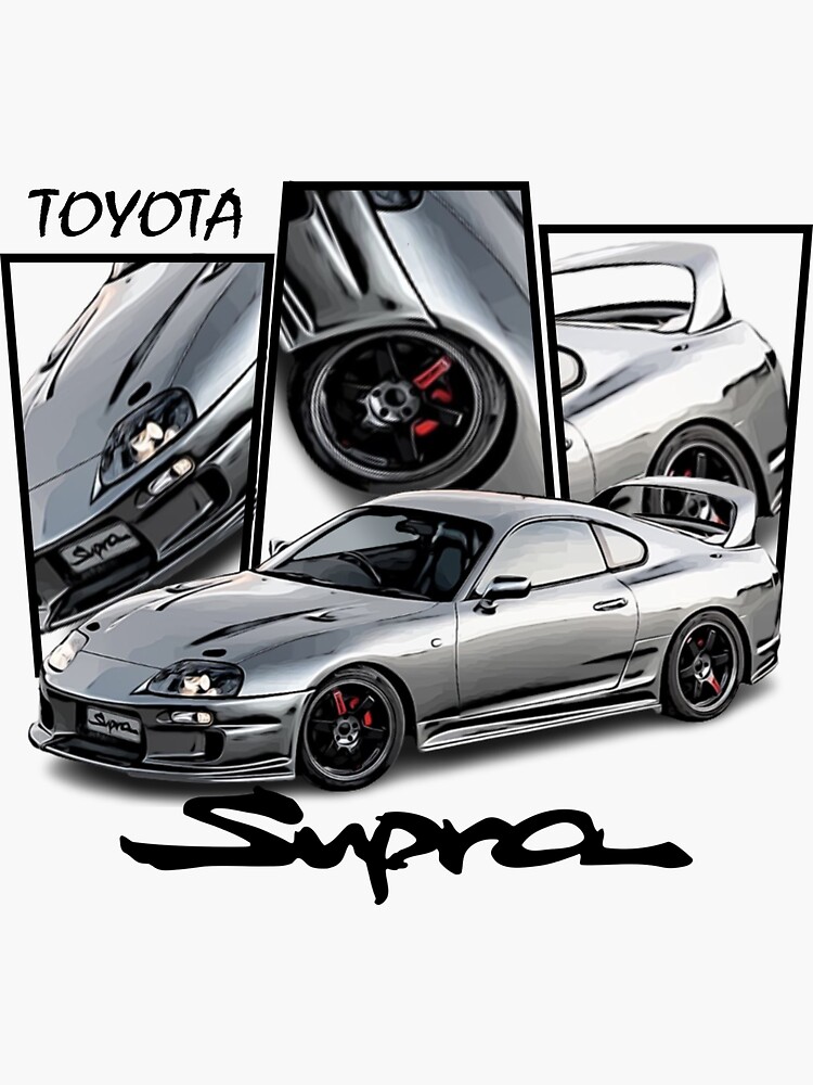 "Toyota Supra MK4, JDM Car" Sticker for Sale by T-JD | Redbubble