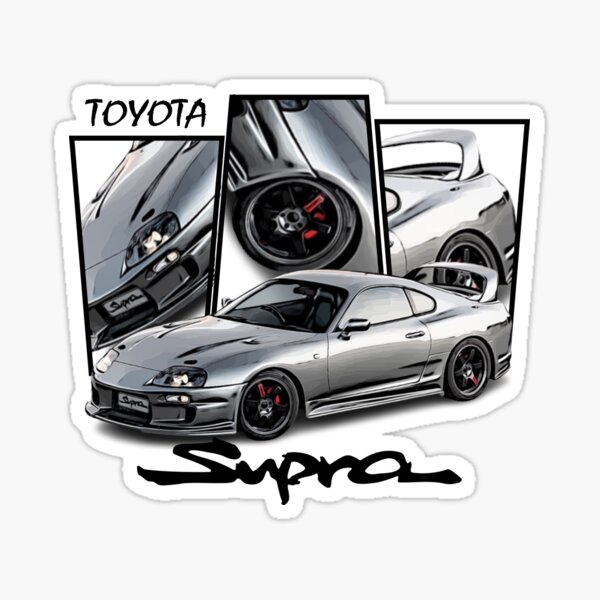 "Toyota Supra MK4, JDM Car" Sticker for Sale by T-JD | Redbubble