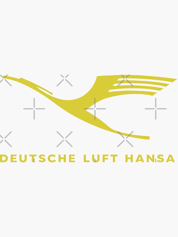 "Deutsche Luft Hansa logo" Sticker for Sale by BartsGeekGifts | Redbubble