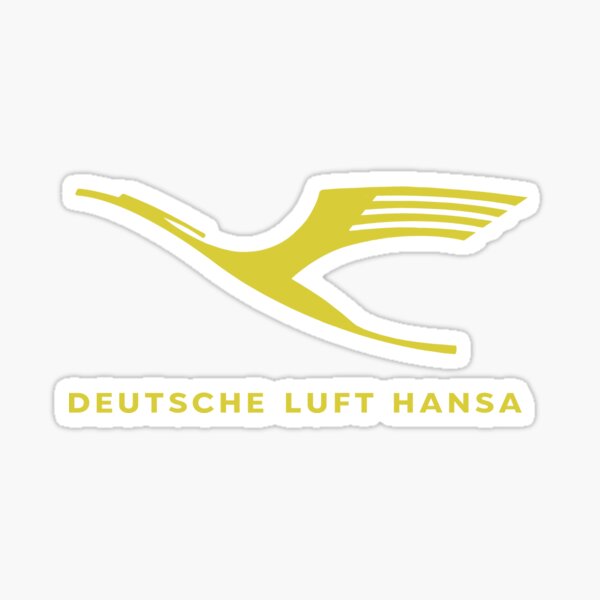 "Deutsche Luft Hansa logo" Sticker for Sale by BartsGeekGifts | Redbubble