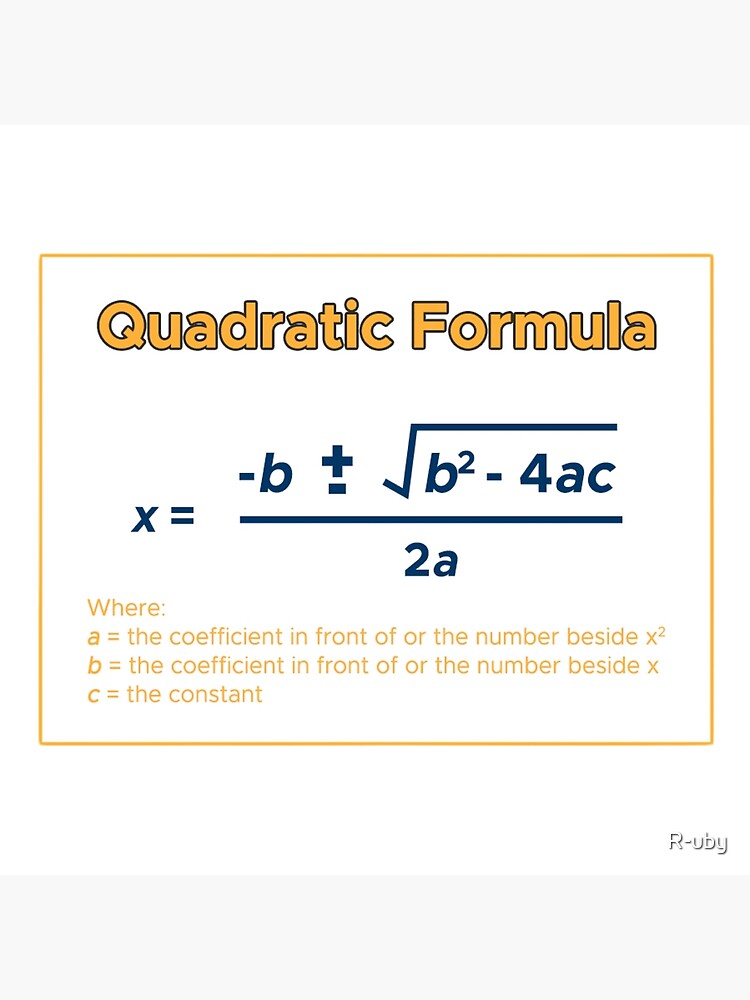 Quadratic formula sticker Premium Matte Vertical Poster sold by Erica ...