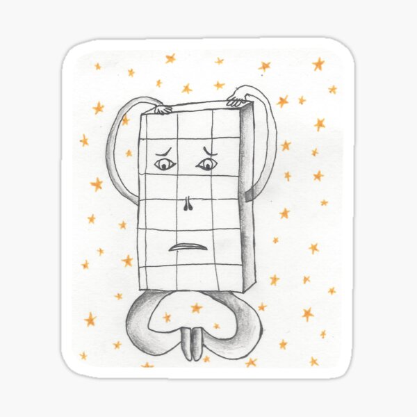 "sad chocolate bar" Sticker for Sale by Nathalie2408 | Redbubble
