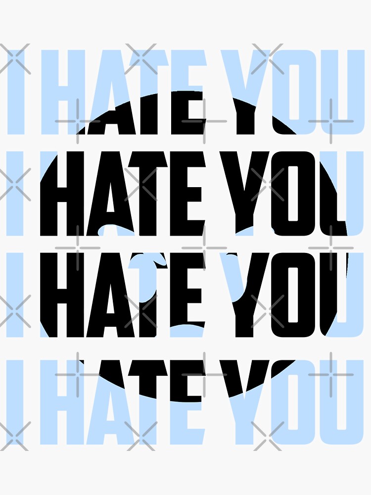 "I Hate You Emoji" Sticker for Sale by brasevko | Redbubble