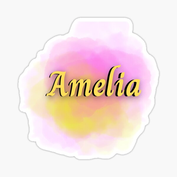 "Names of Women - Amelia - Yelow - Lila - Nice Gift For A Female Friend ...